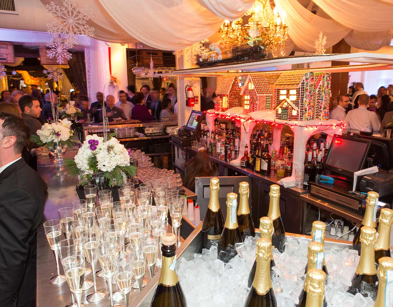 corporate-holiday-reception-with-food-station-toronto-event-venue ...